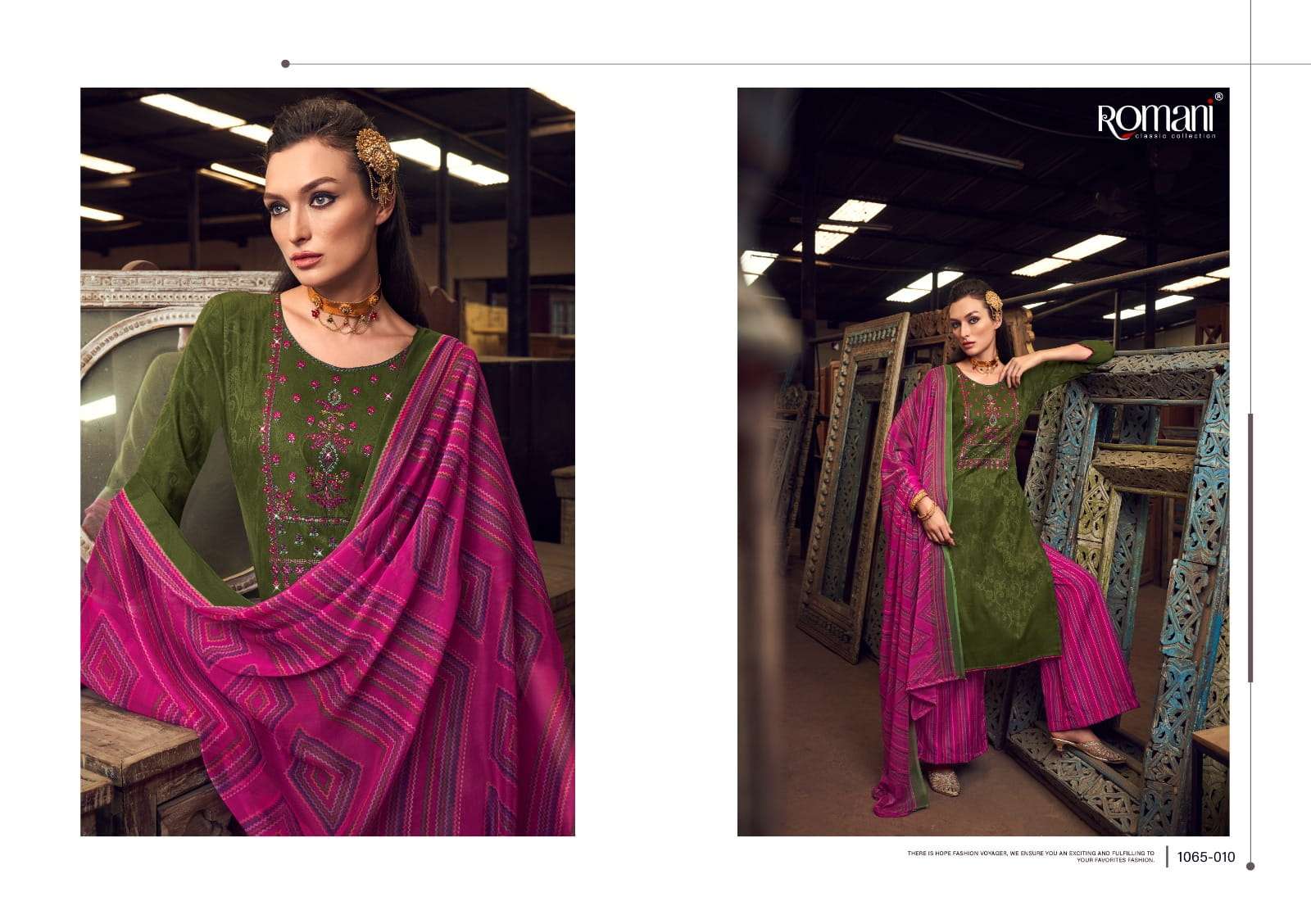 MANVIKA BY ROMANI 1065-001 TO 1065-010 SERIES COTTON EMBROIDERY DRESSES